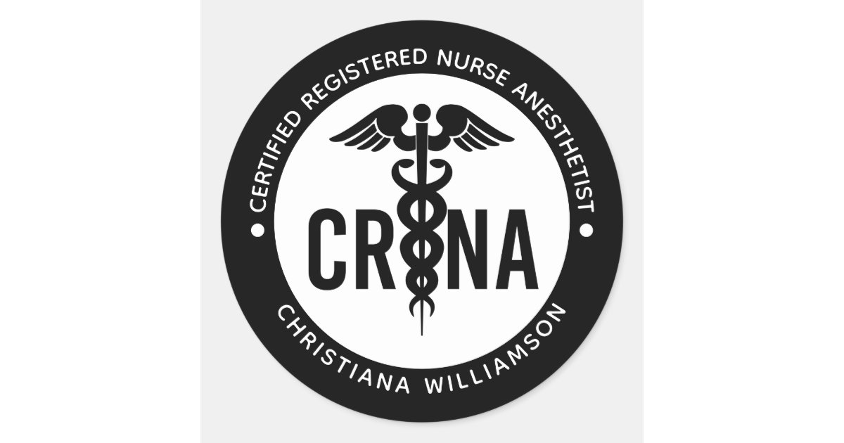 Custom CRNA Certified Registered Nurse Anaesthetis Classic Round ...