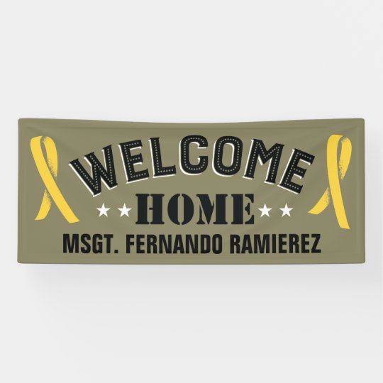 Custom Deployment Welcome Home Yellow Ribbons Banner | Zazzle.com.au
