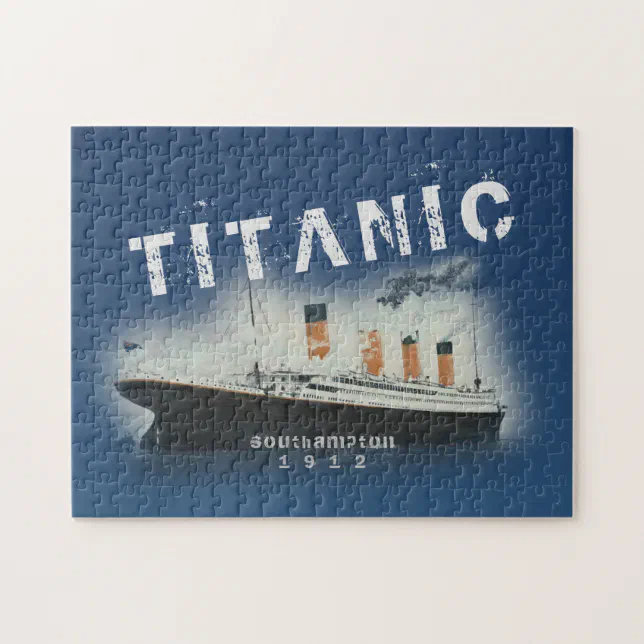 Custom Distressed Text Southampton 1912 Titanic Jigsaw Puzzle | Zazzle