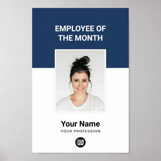 Custom Employee of the Month Appreciation Photo Poster | Zazzle