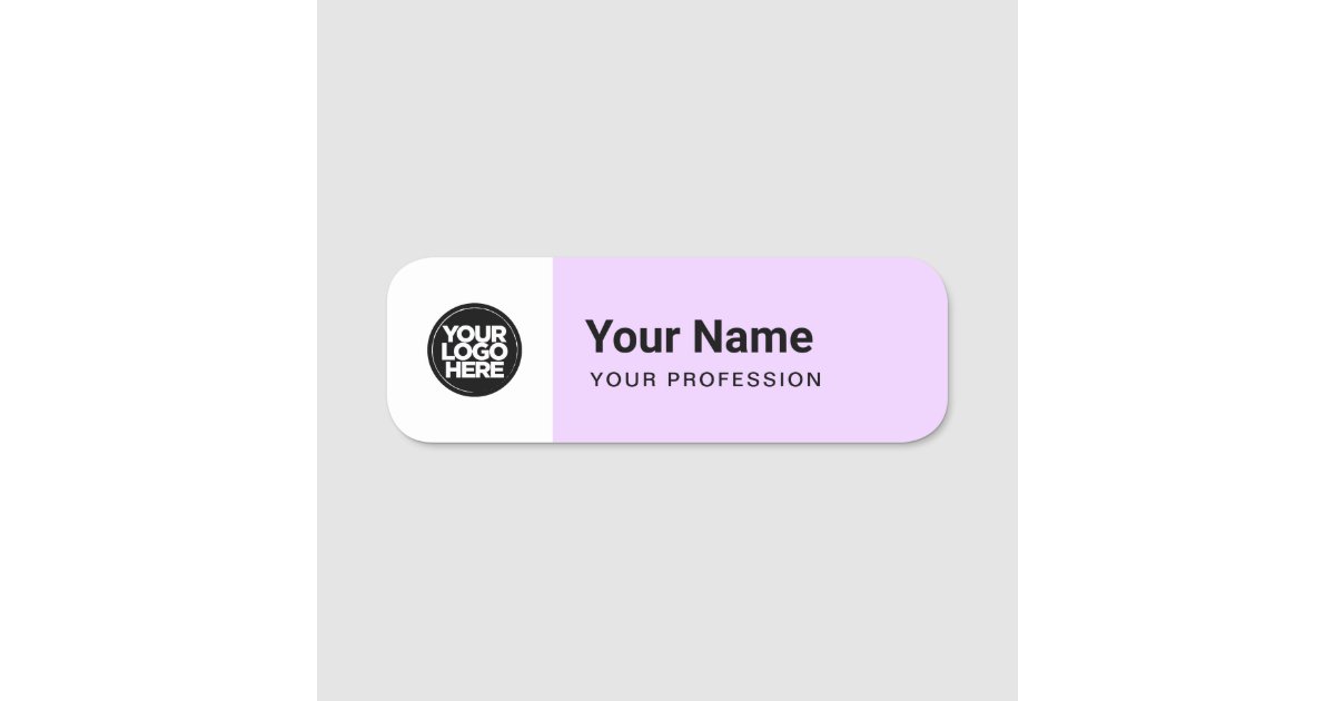 Custom Employee Pin Name Tag or Magnetic with Logo | Zazzle