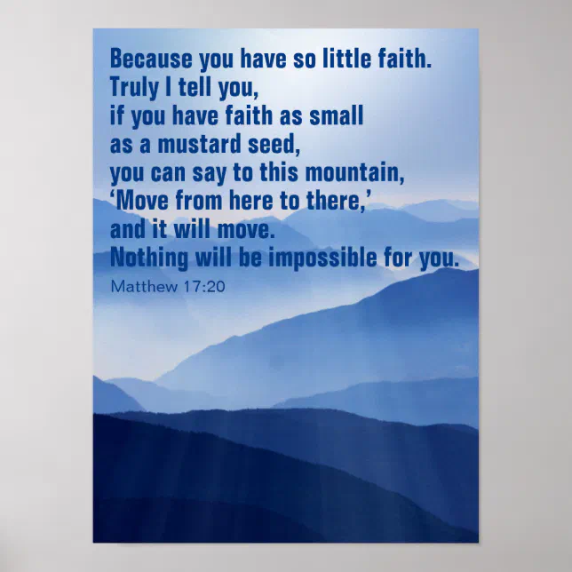 Custom Faith Inspirational Bible Verse Poster | Zazzle