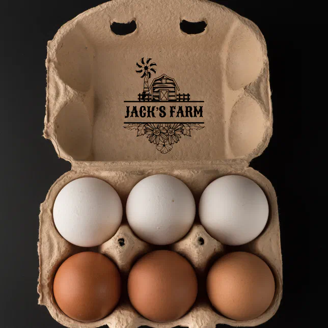 Custom Farm Fresh Egg, Small Business Egg Self-inking Stamp | Zazzle