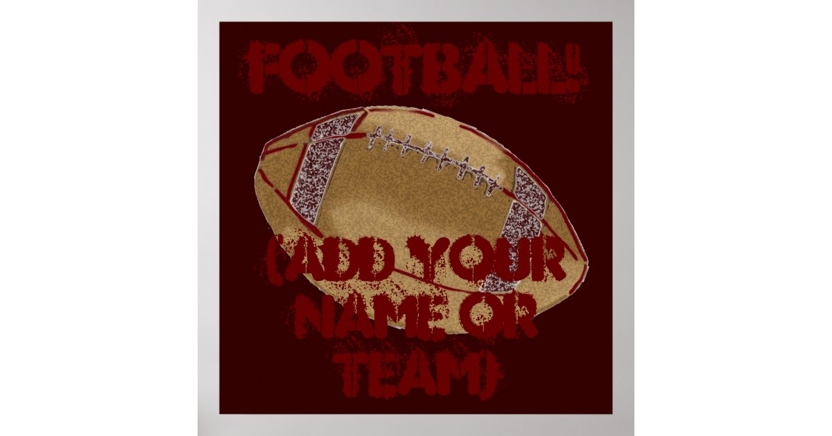 Custom Football Poster | Zazzle
