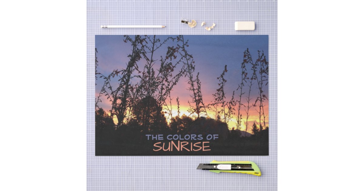 Custom Horizon Sunrise Photograph Decoupage Tissue Paper | Zazzle