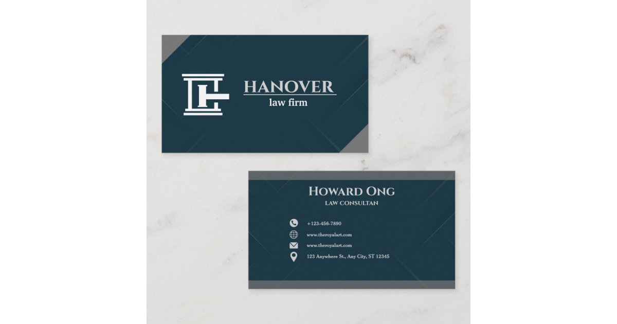 Custom logo and Text Modern Business Card | Zazzle