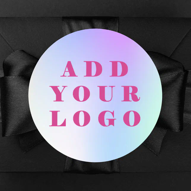 Custom logo business classic round sticker | Zazzle