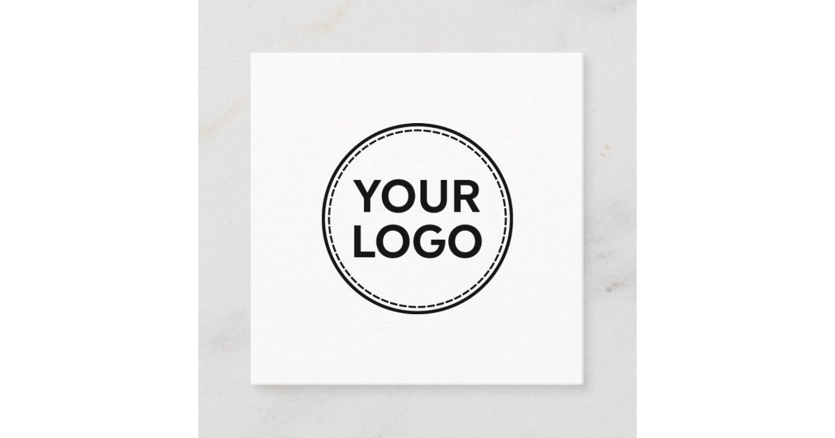Custom Logo Clean and Simple Square Business Card | Zazzle Custom Logo Clean and Simple Square Business Card | Zazzle