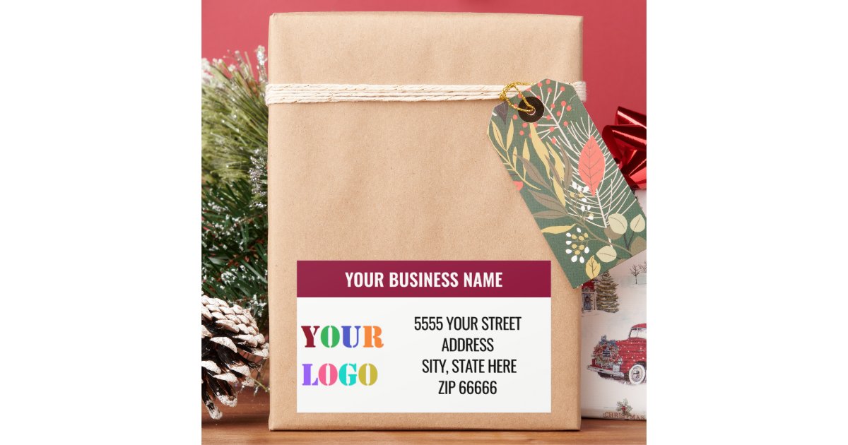 Custom Logo Name Address Personalised Labels | Zazzle