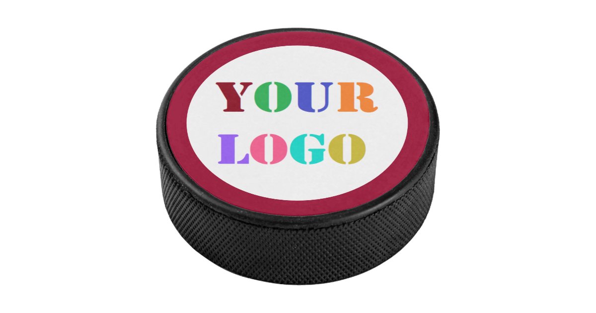 Custom Logo or Photo Hockey Puck Gift Your Colours | Zazzle