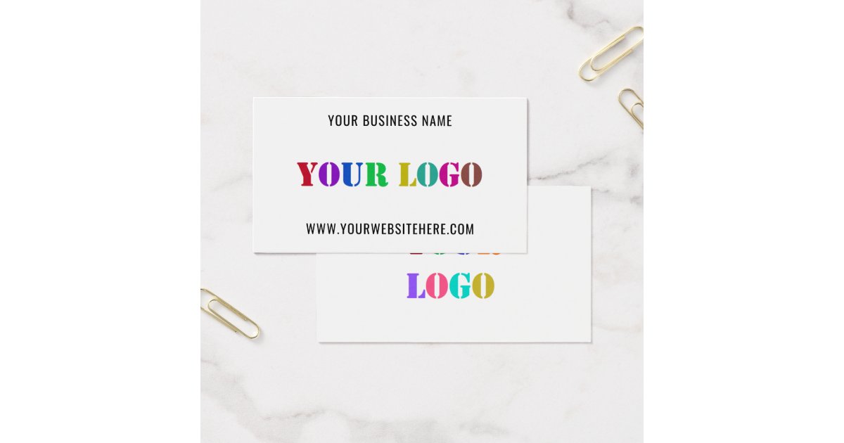 Custom Logo Promotional Business Card Template | Zazzle