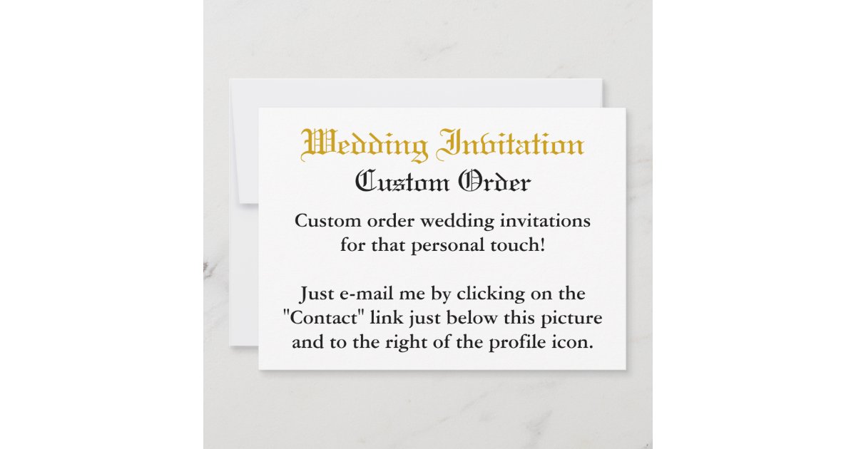 Custom Order - Wedding Invitation | Zazzle