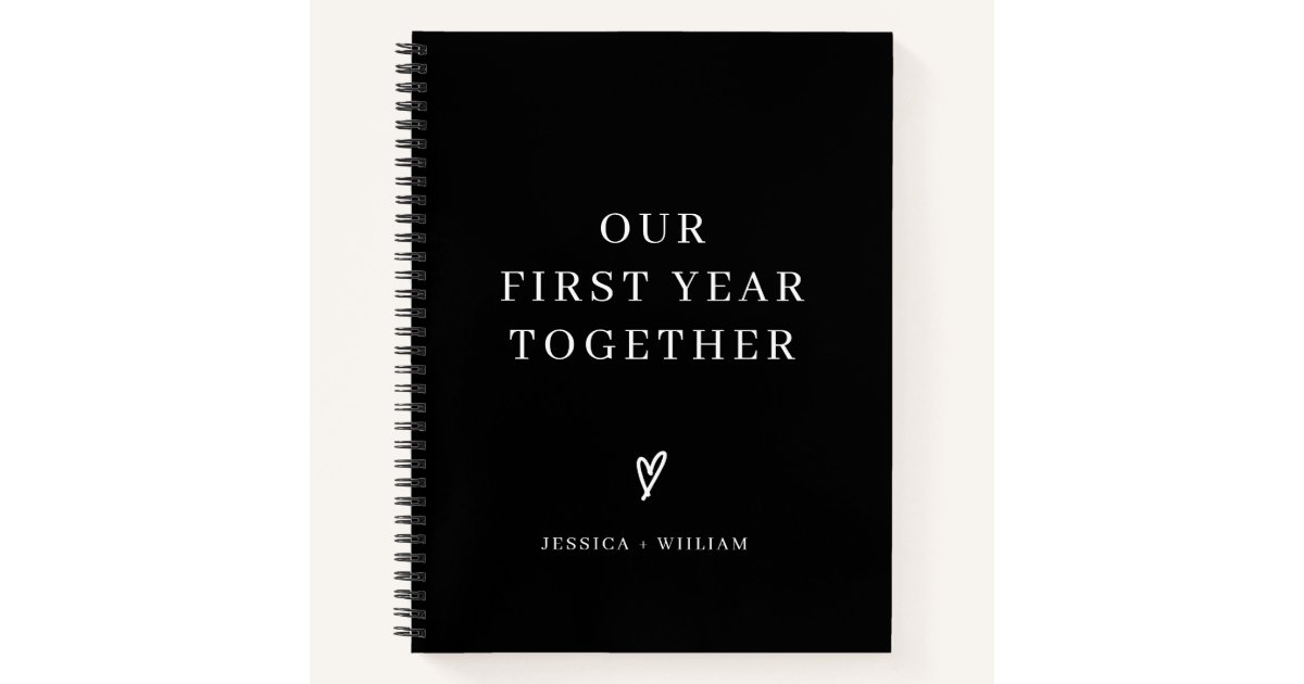 Custom Photo Our First Year Together Journal | Zazzle