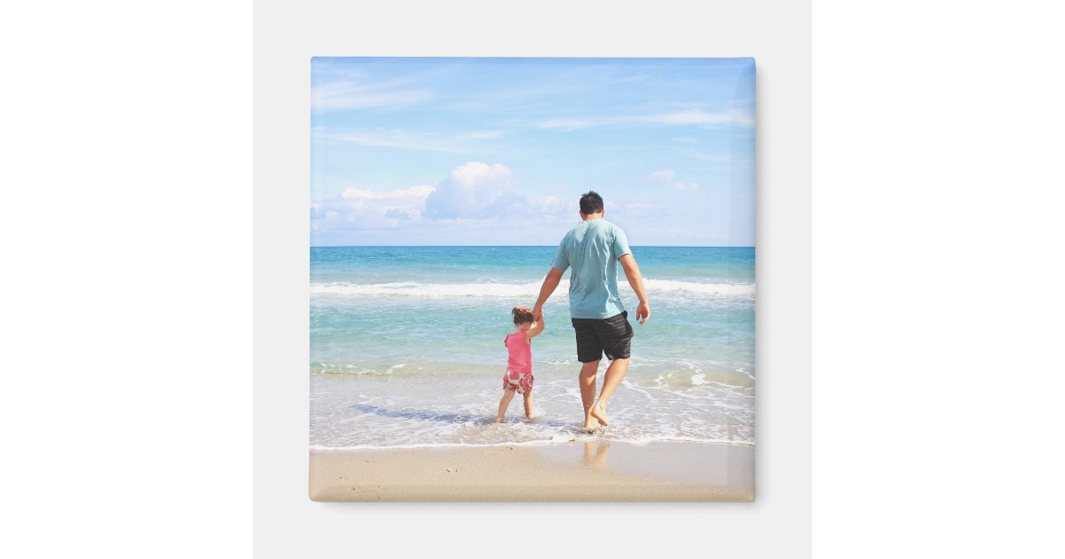 Custom Photo. Square Fridge Magnet. Magnet | Zazzle
