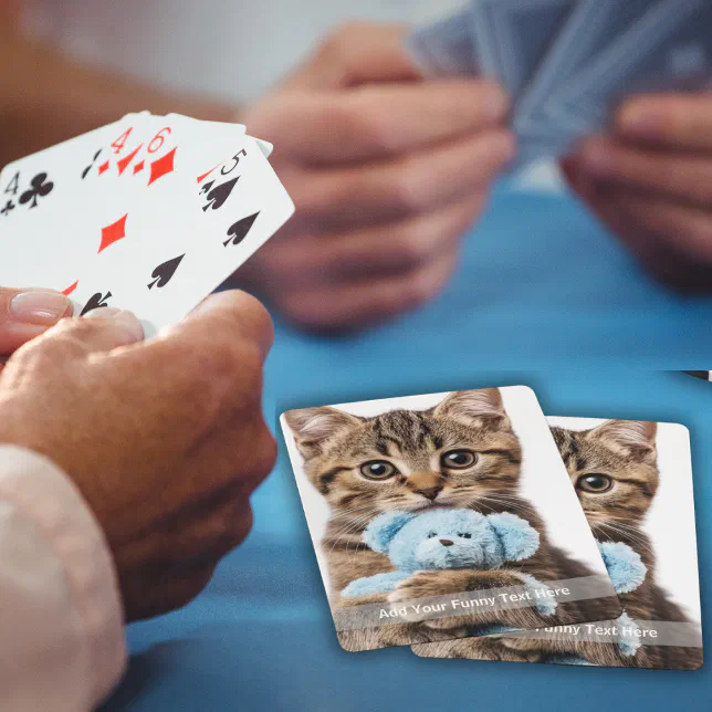 Custom Photo with Your Own Funny Meme Playing Cards | Zazzle