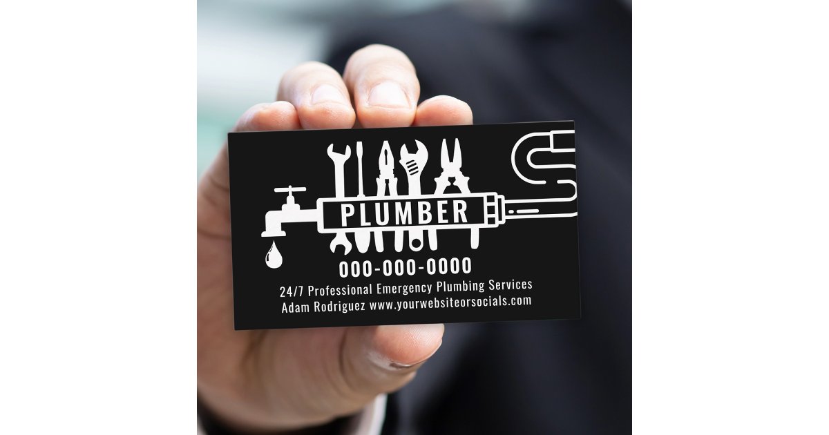 Custom Plumber Business Card | Zazzle