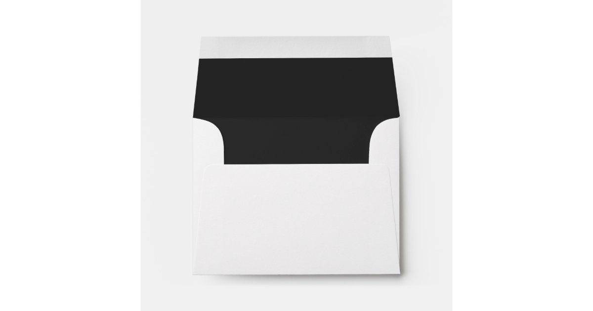 Custom Pre-Addressed Black Wedding Envelope | Zazzle