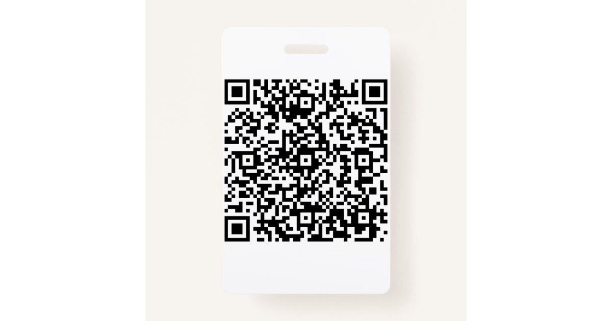 Custom QR Code business ID Badge | Zazzle