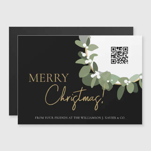 Custom QR Code Merry Christmas Corporate Message | Zazzle