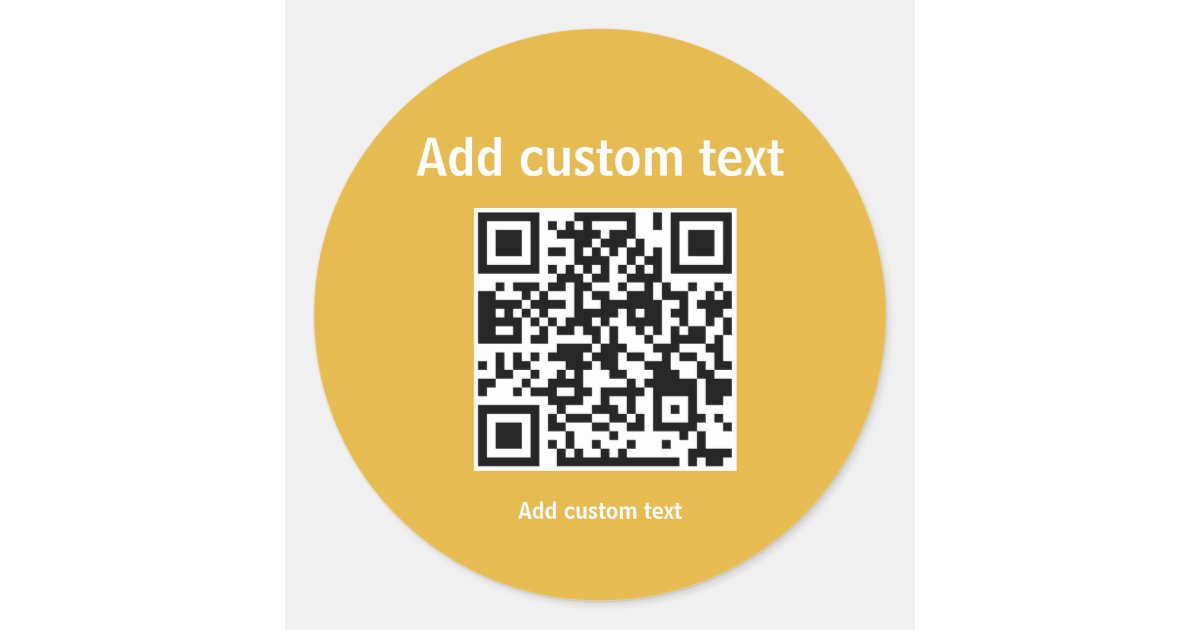 custom QR code personalised promotion sticker | Zazzle