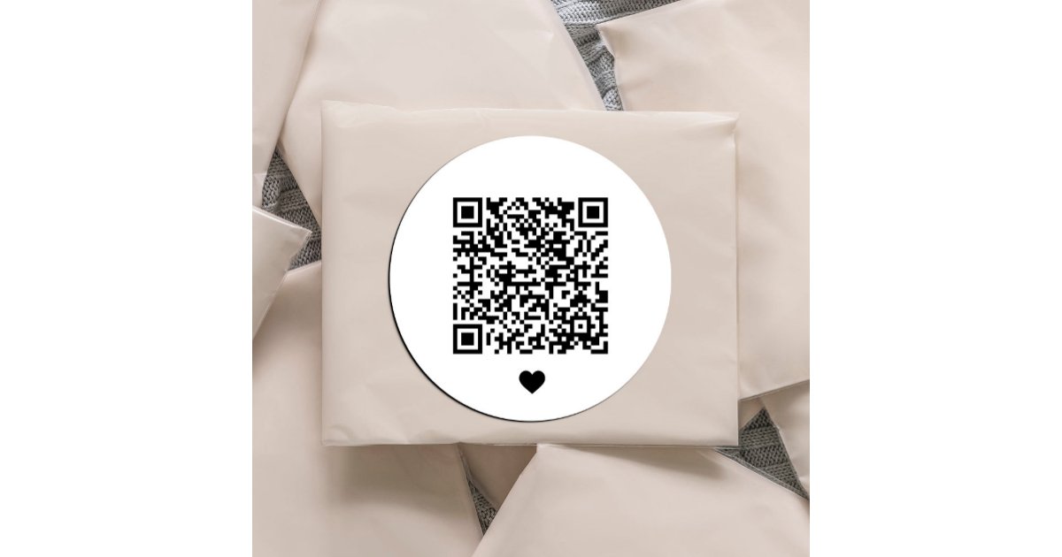 Custom QR Code Promotional Classic Round Sticker | Zazzle