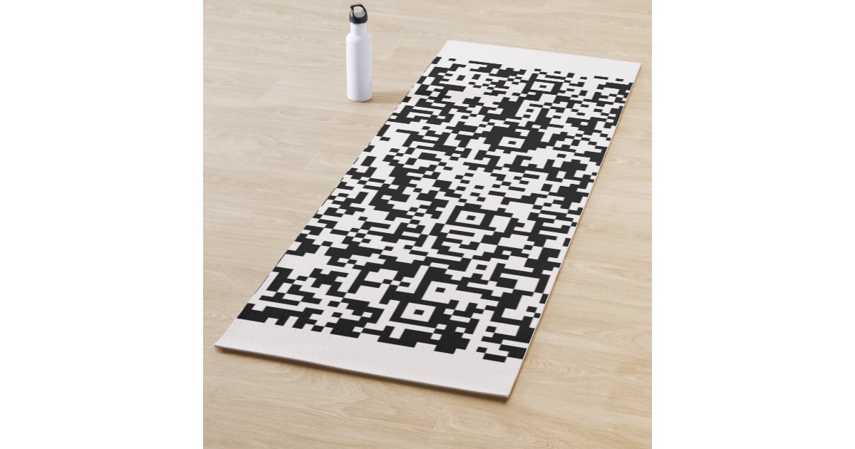 Custom QR Code Scan Info Yoga Mat | Zazzle