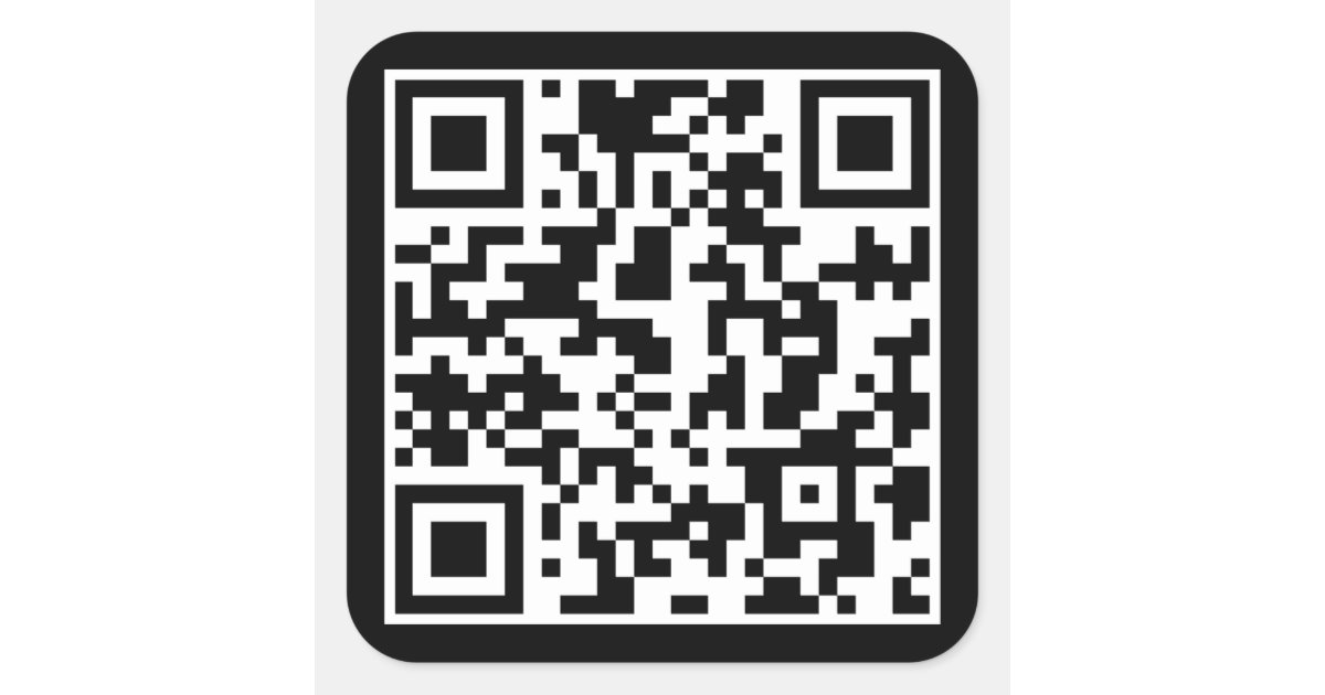 CUSTOM QR CODE SQUARE STICKER | Zazzle