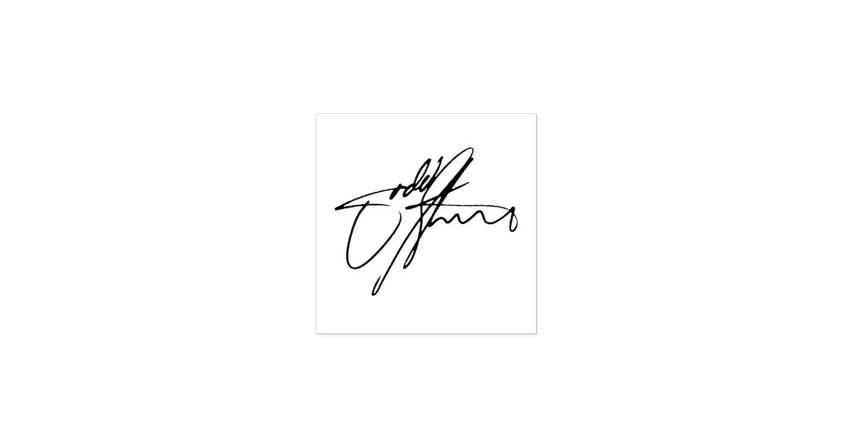 Custom Signature Rubber Stamp | Zazzle
