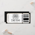 Custom Tattoo Gift Certificate Ticket Invitation | Zazzle