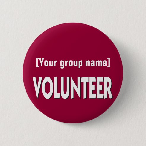 Volunteer Badges & Pins | Zazzle AU