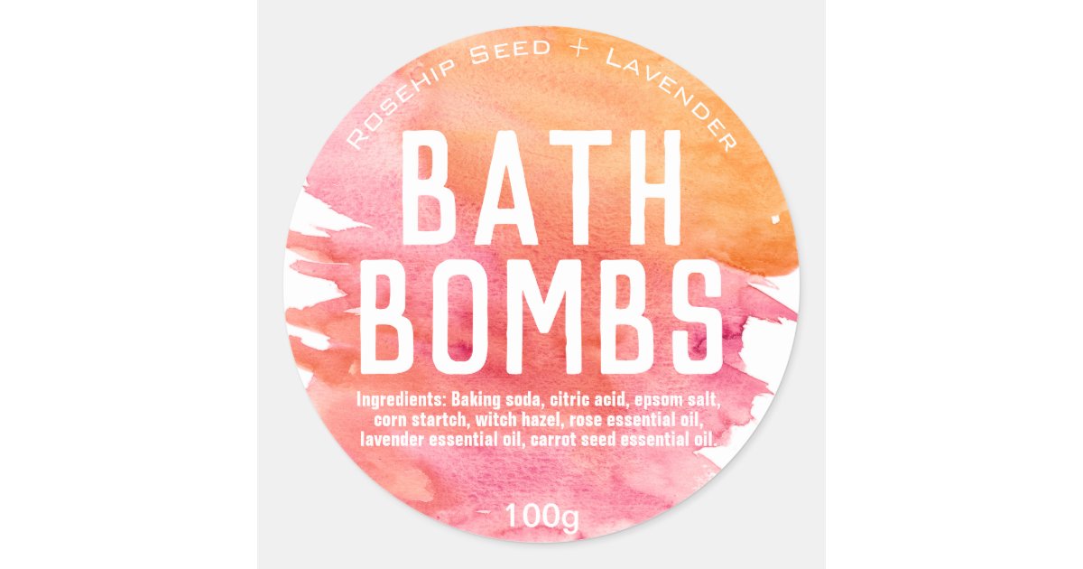 Customisable Bath Bomb Label | Zazzle