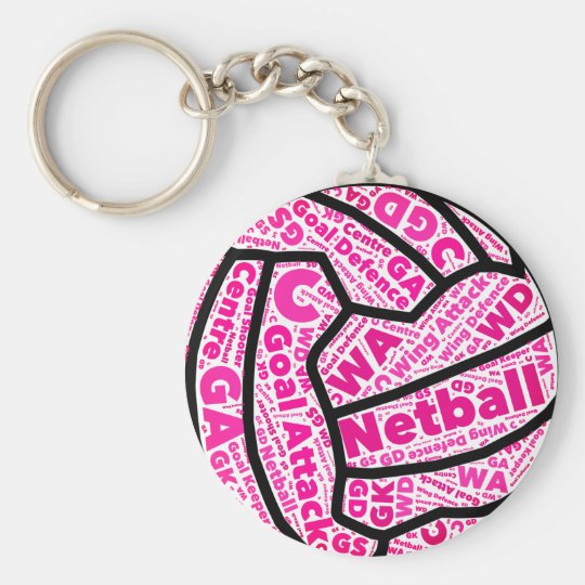 Customisable Netball Positions Ball Themed Key Ring | Zazzle.com.au