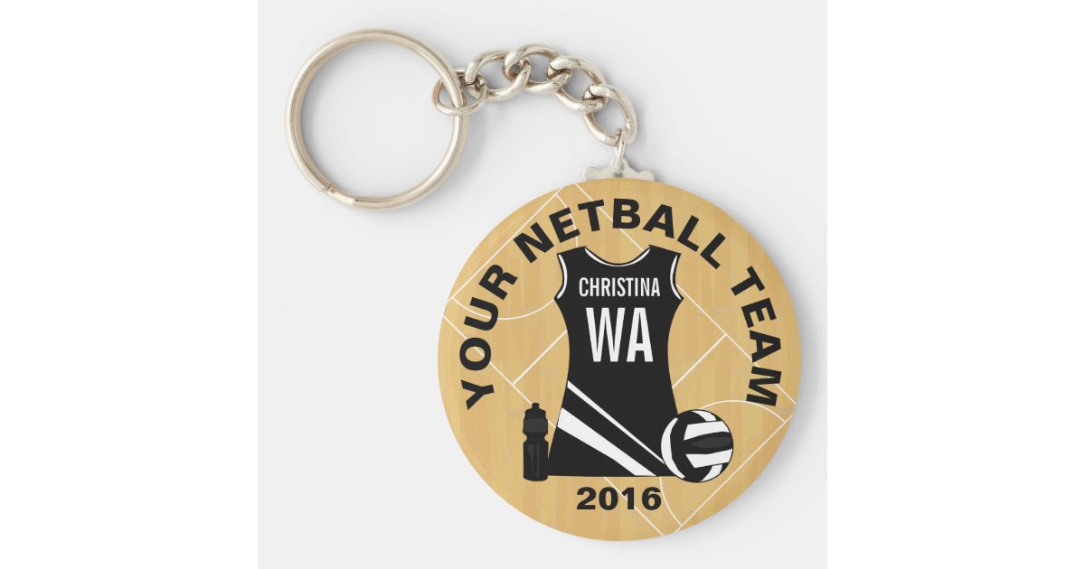 Customisable Netball V2 Key Ring | Zazzle.com.au
