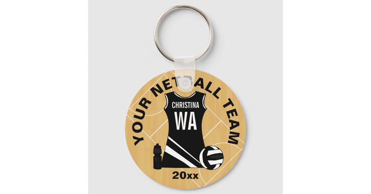 Customisable Netball V2 Key Ring | Zazzle
