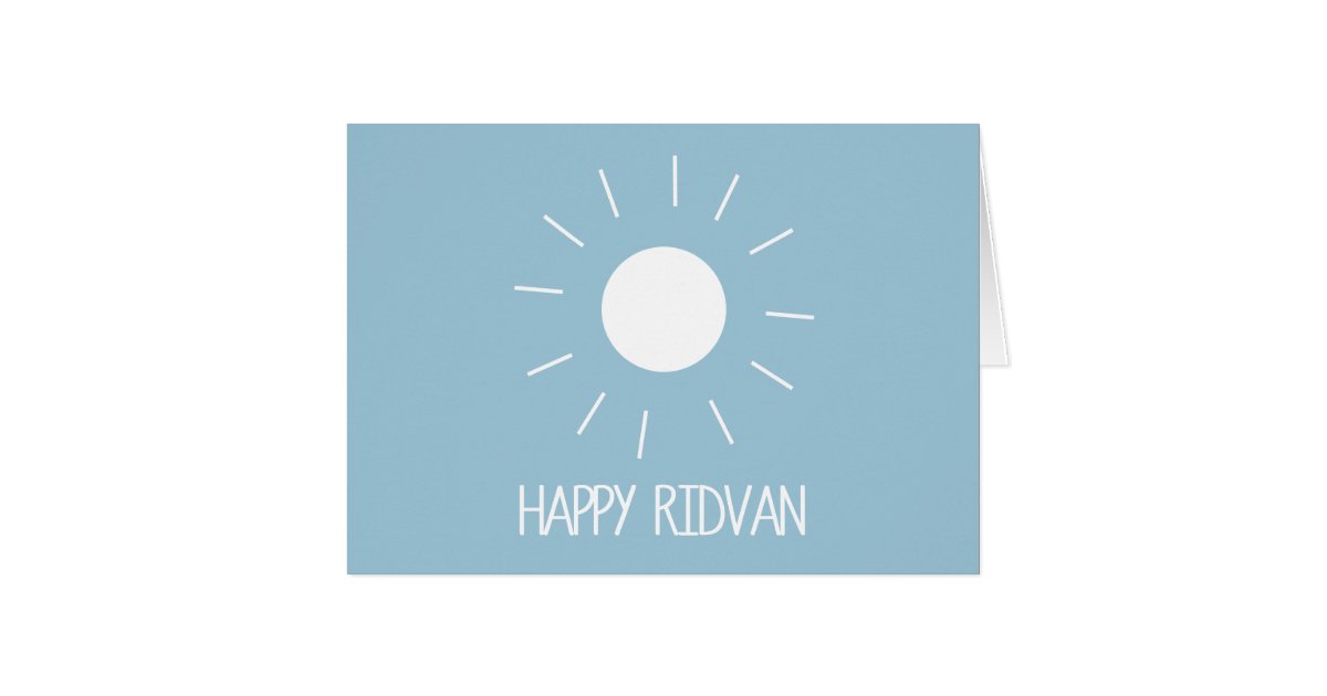 Customisable Sunny Happy Ridvan Baha'i Card | Zazzle