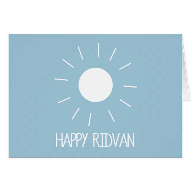 Customisable Sunny Happy Ridvan Baha'i Card | Zazzle