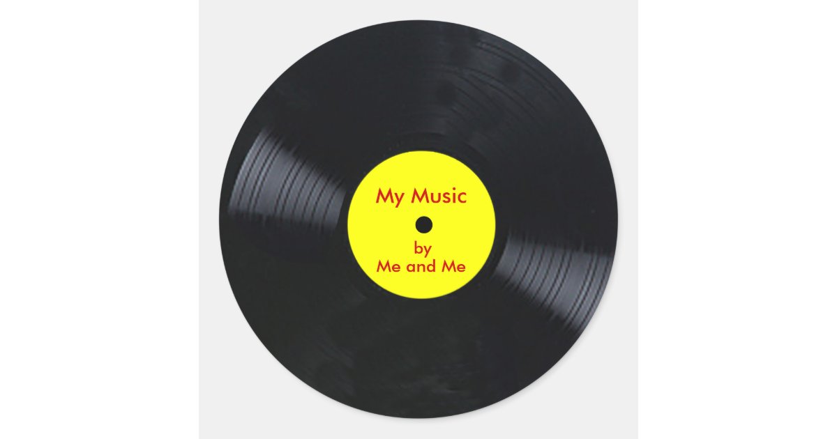 Customisable Vinyl Record Stickers | Zazzle