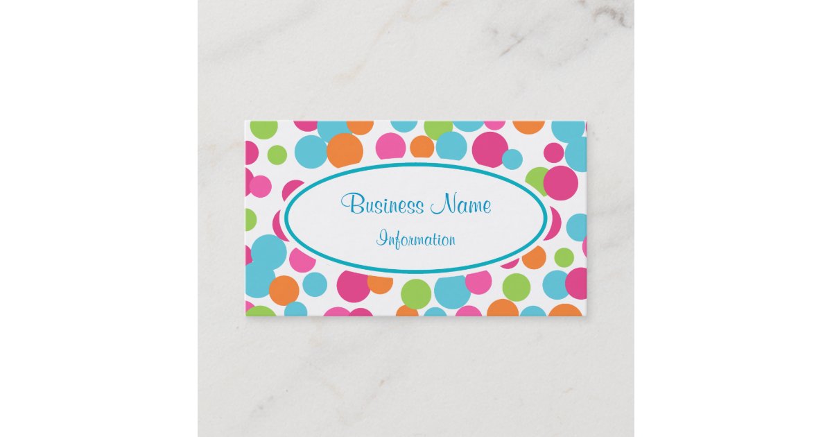 Customised Vibrant Business Card | Zazzle