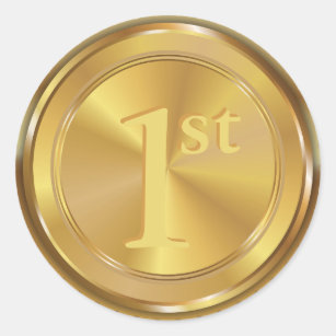 Gold Medal Stickers | Zazzle AU
