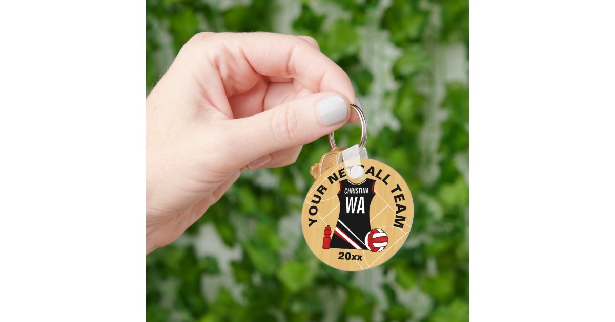 Customizable Netball Key Ring | Zazzle