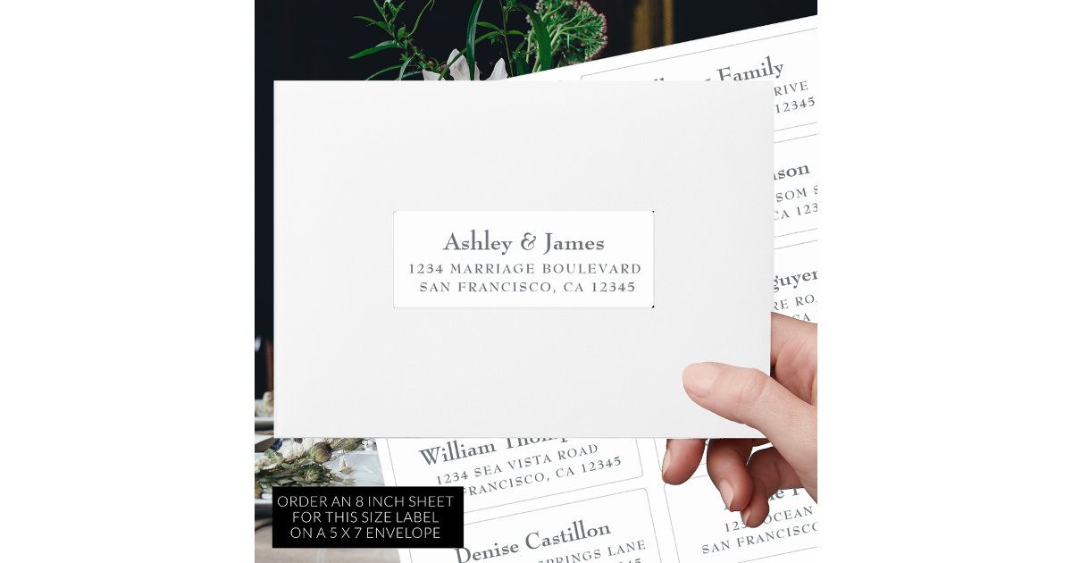 Customizable Wedding Guest Address Labels | Zazzle