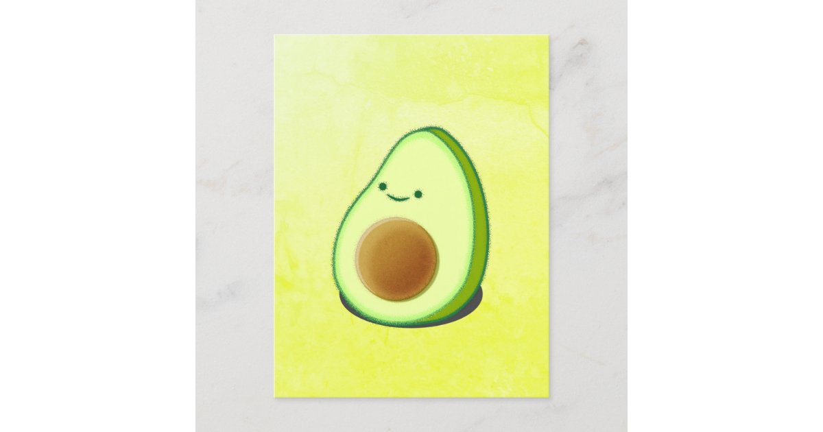 Cute Avocado Drawing Postcard | Zazzle