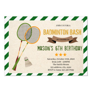 Badminton Invitations | Zazzle AU