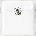 Cute bee square sticker | Zazzle