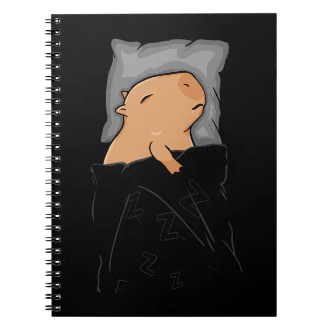 Cute Capybara Gift Women Kids Sleeping Capybara Notebook | Zazzle