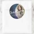 Cute Class Of 2026 Photo Graduation Thank You Classic Round Sticker ...