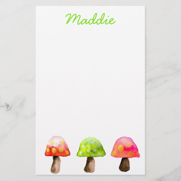 Mushroom Stationery Paper | Zazzle AU