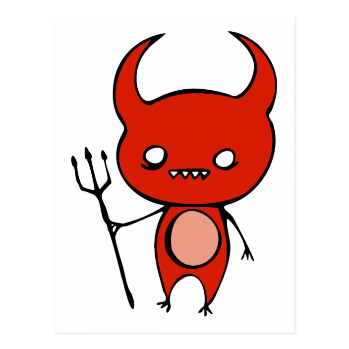 Cute Demon Postcard | Zazzle.com.au