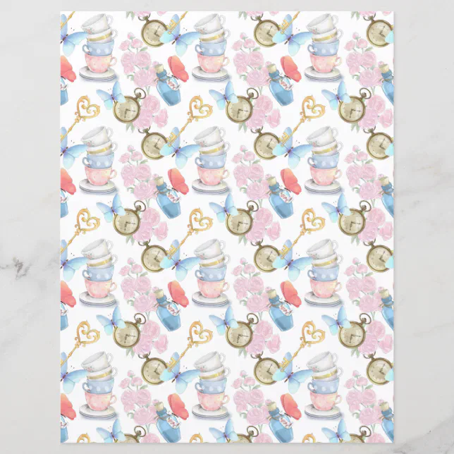 Cute Inspired By Alice In Wonderland Paper Sheet | Zazzle