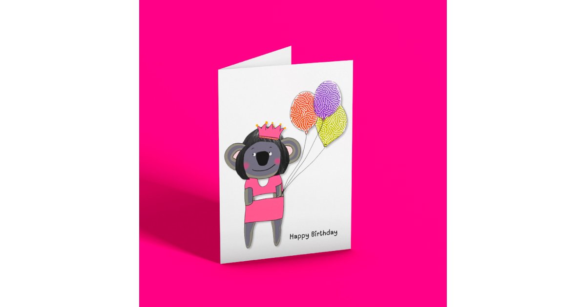 Cute Koala Birthday Card | Zazzle
